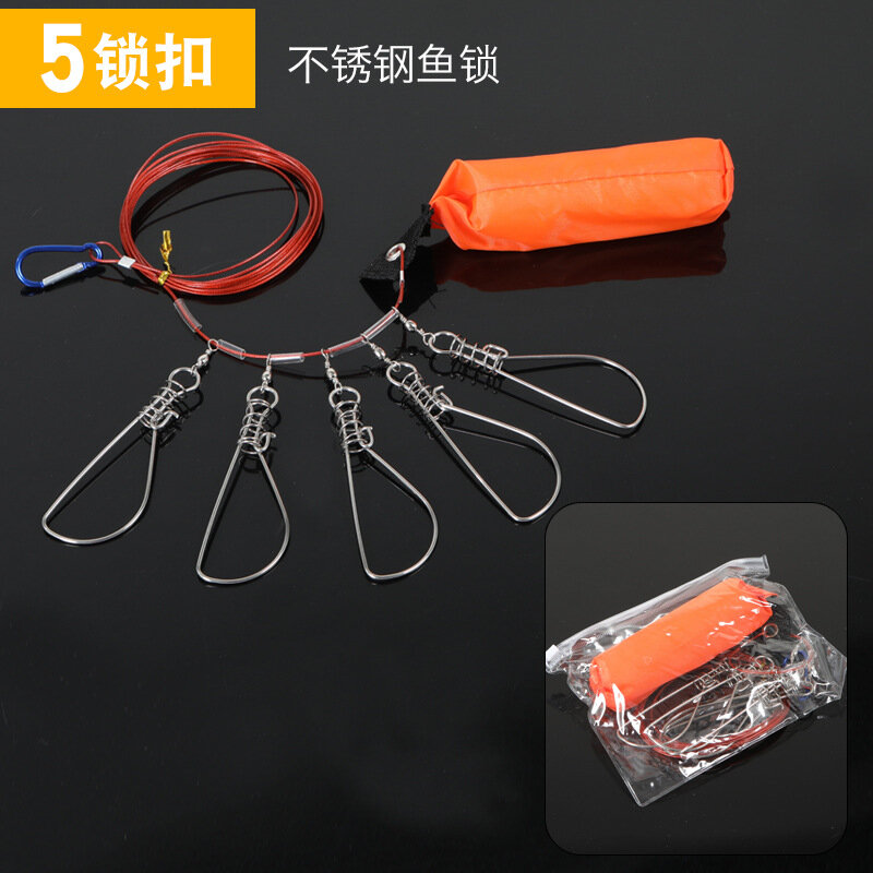 Luya Live Fish Пряжка Замок Рыба Набор Портативный Рыбный Замок Из Нержавеющей Стали Пряжка Рыбный Замок Рыбная Веревка