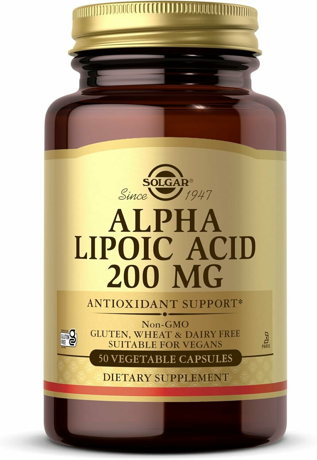 Альфа липоевая кислота, Solgar, Alpha Lipoic Acid, в капсулах, 200 мг, 50 шт.