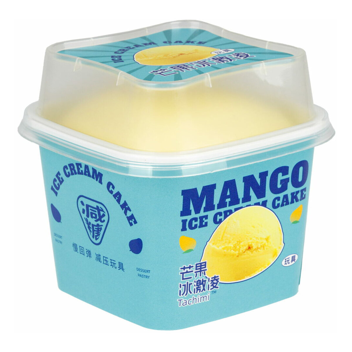 Игрушка-антистресс 1Toy Сквиш, "Мороженое в стаканчике манго", 8.5х8.5х9 см (Т26794)