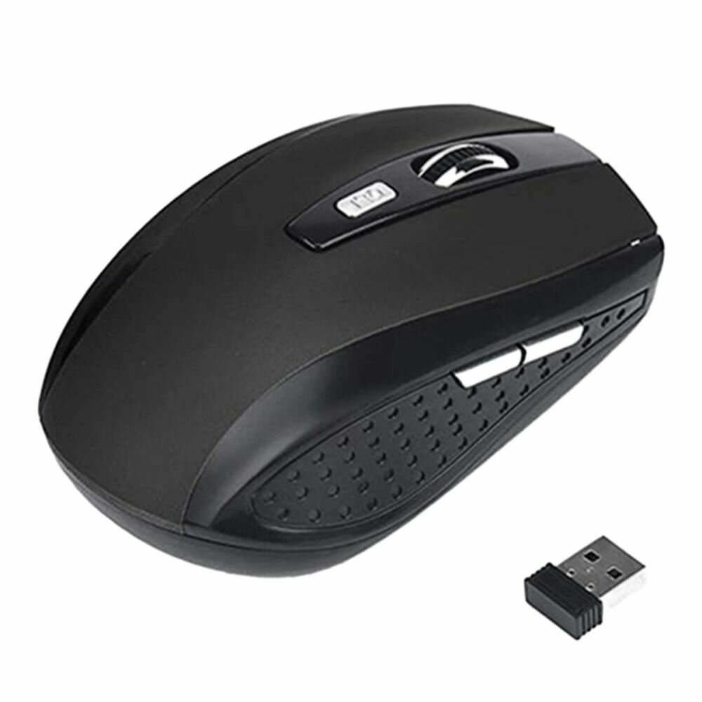 Беспроводная мышь 2.4G с USB-приемником, эргономичная, разрешение 800/1200/1600 DPI, 6 кнопок отключения звука, подходит для MacBook, планшетов, ноутбуков и ПК.