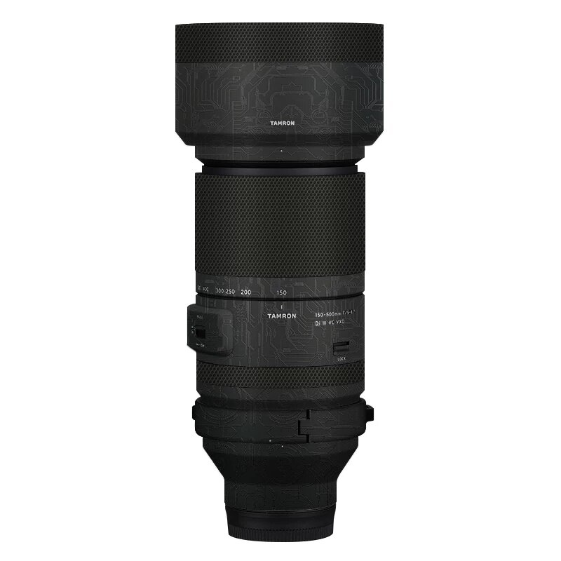 Защитная пленка для объектива Tamron 150-500mm F5-6.7 с черной схемной отделкой для разъема Sony