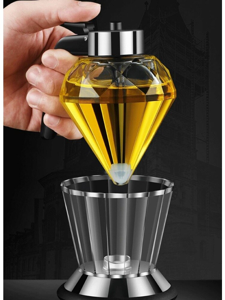 Стеклянная медница-диспенсер — для меда, сгущенки и топпинга, удобный дозатор