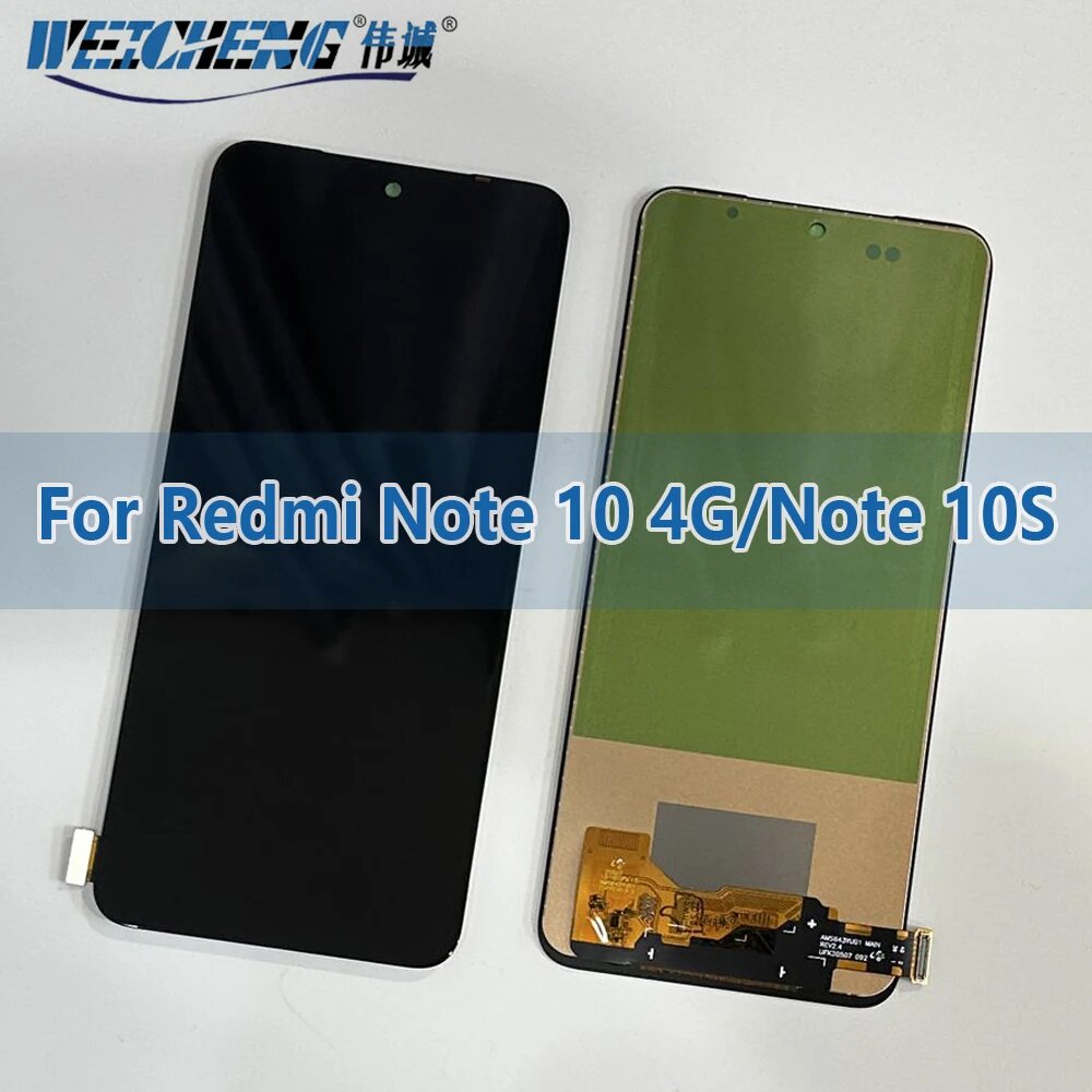Новый протестированный дисплей для Xiaomi Redmi Note 10S Note 10 4G M2101K7AG, запасная часть дигитайзера сенсорного ЖК-экрана Note 10S No Frame