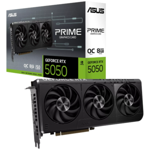 Видеокарта ASUS Видеокарта Asus PCI-E 5.0 PRIME-RTX5050-O8G NVIDIA GeForce RTX 5050 8Gb 128bit GDDR6 2677/20000 HDMIx1 DPx3 HDCP Ret