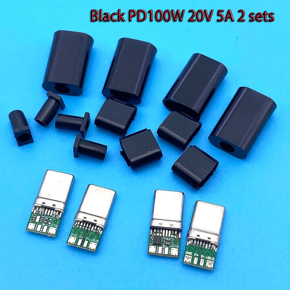 USB Type-C кабель PD 100W 20V 5A Black