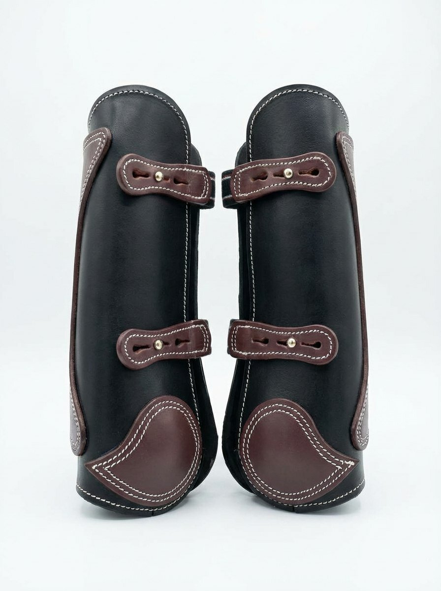 Кожаные ногавки на гвоздиках HorsePlanet