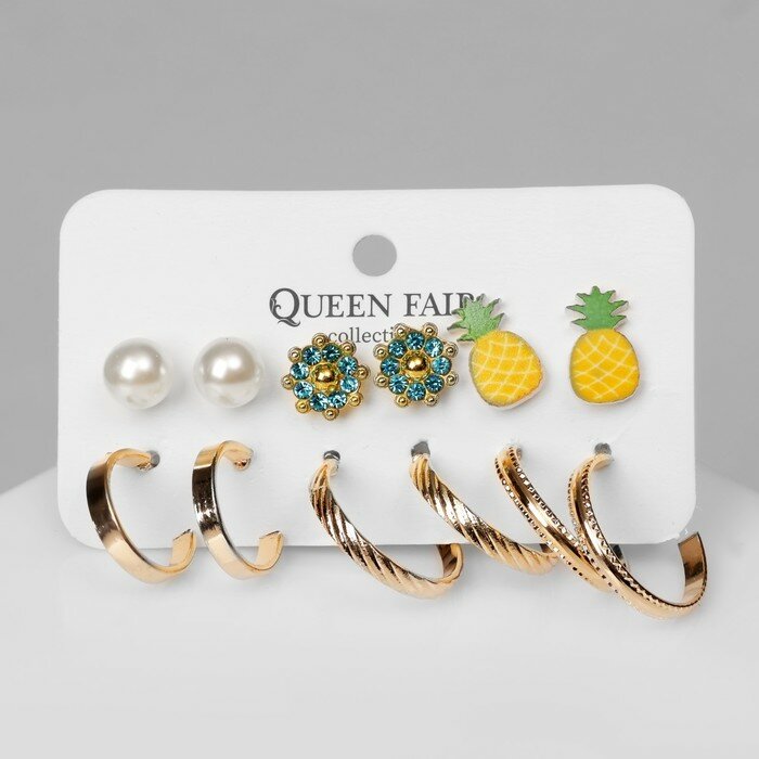 Серьги конго, эмаль, пластик