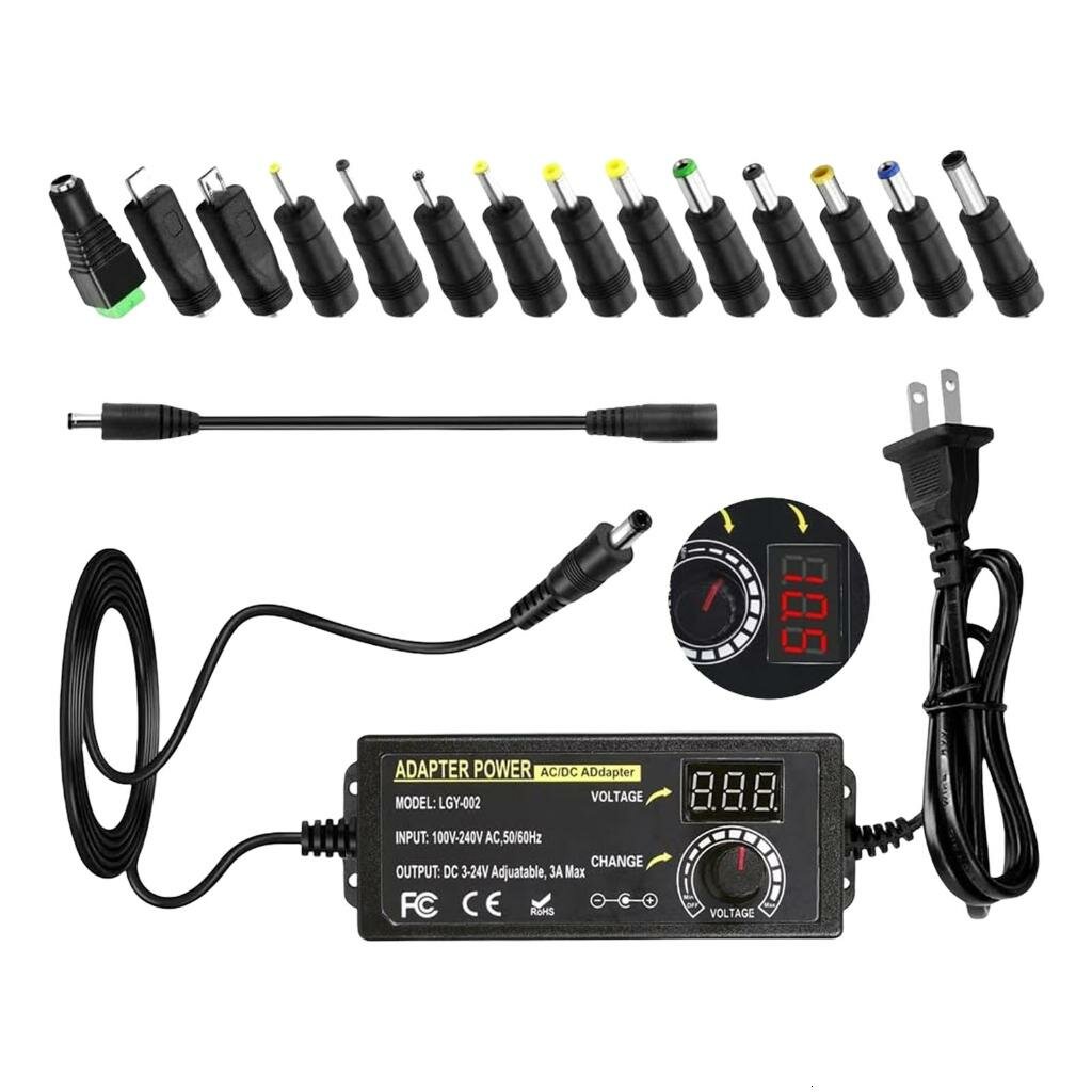 Универсальный импульсный адаптер 3–24 В, 3A72W