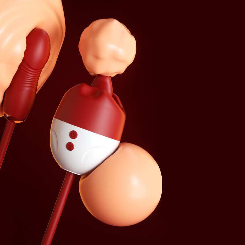 Скрытая вибрационная мастурбационная игрушка для женщин с имитацией языка, выдвижной механизм, сильный вибрационный