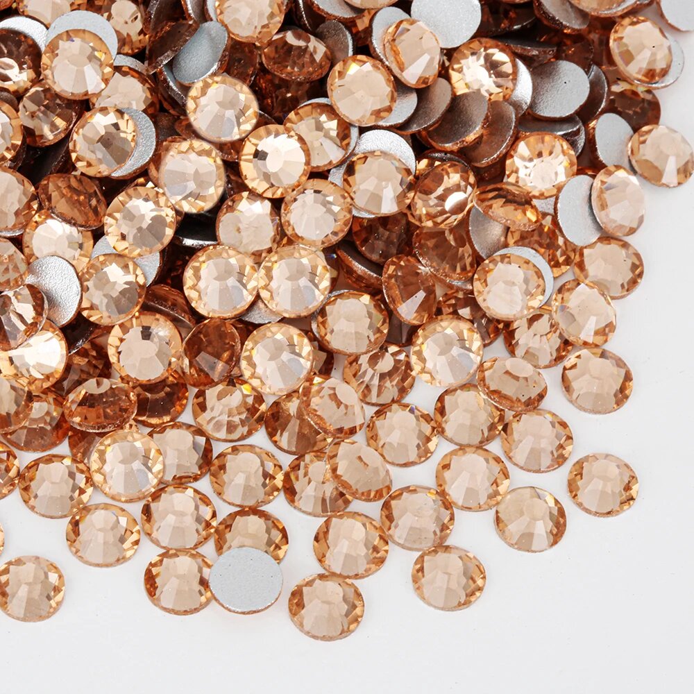 MollBii стеклянные стразы SS6-SS20 SS3-1440pcs, Champange