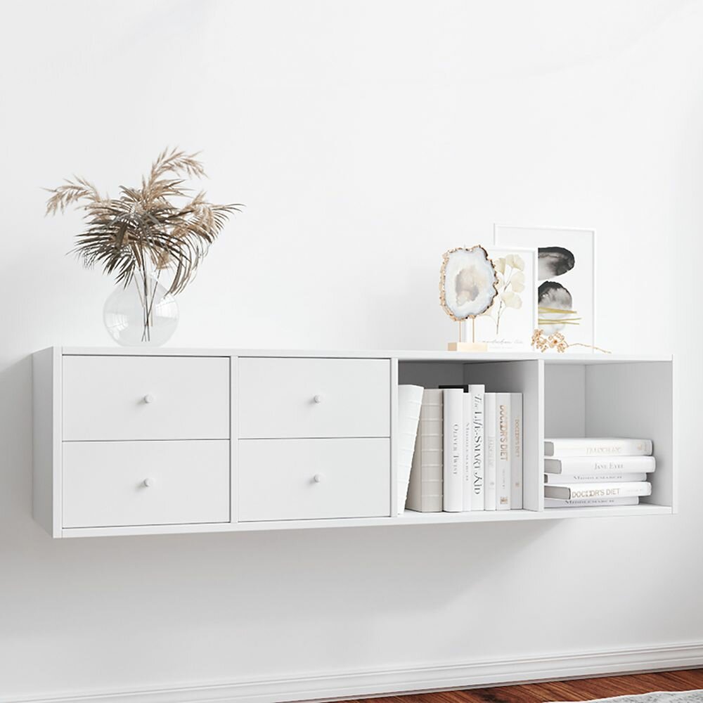 Комод Фиеста К Тумба навесная Билли 4ящ. FS белый Икеа (IKEA)