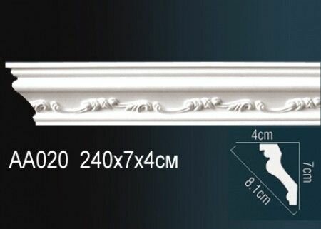 Карниз Потолочный для Ремонта Perfect AA020 Д240xШ4xВ7 см /Перфект