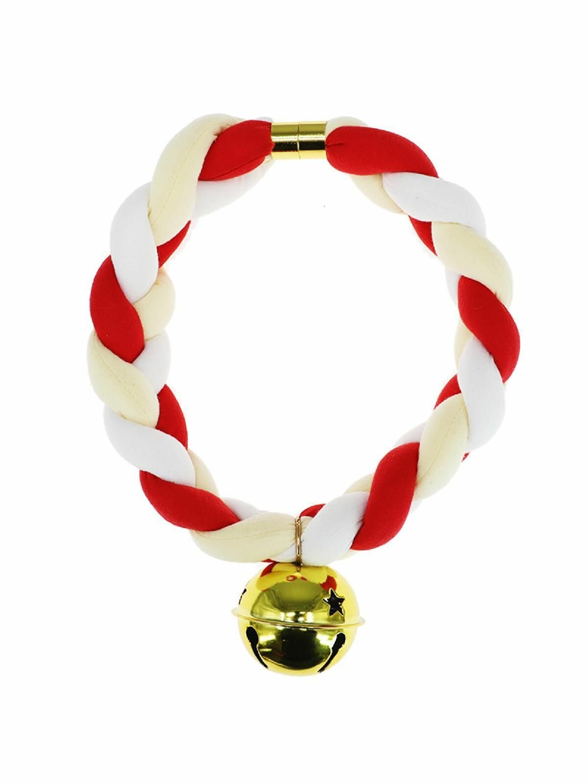 Плетеный чокер ошейник с колокольчиком для анималистического косплея, Фиолетовый