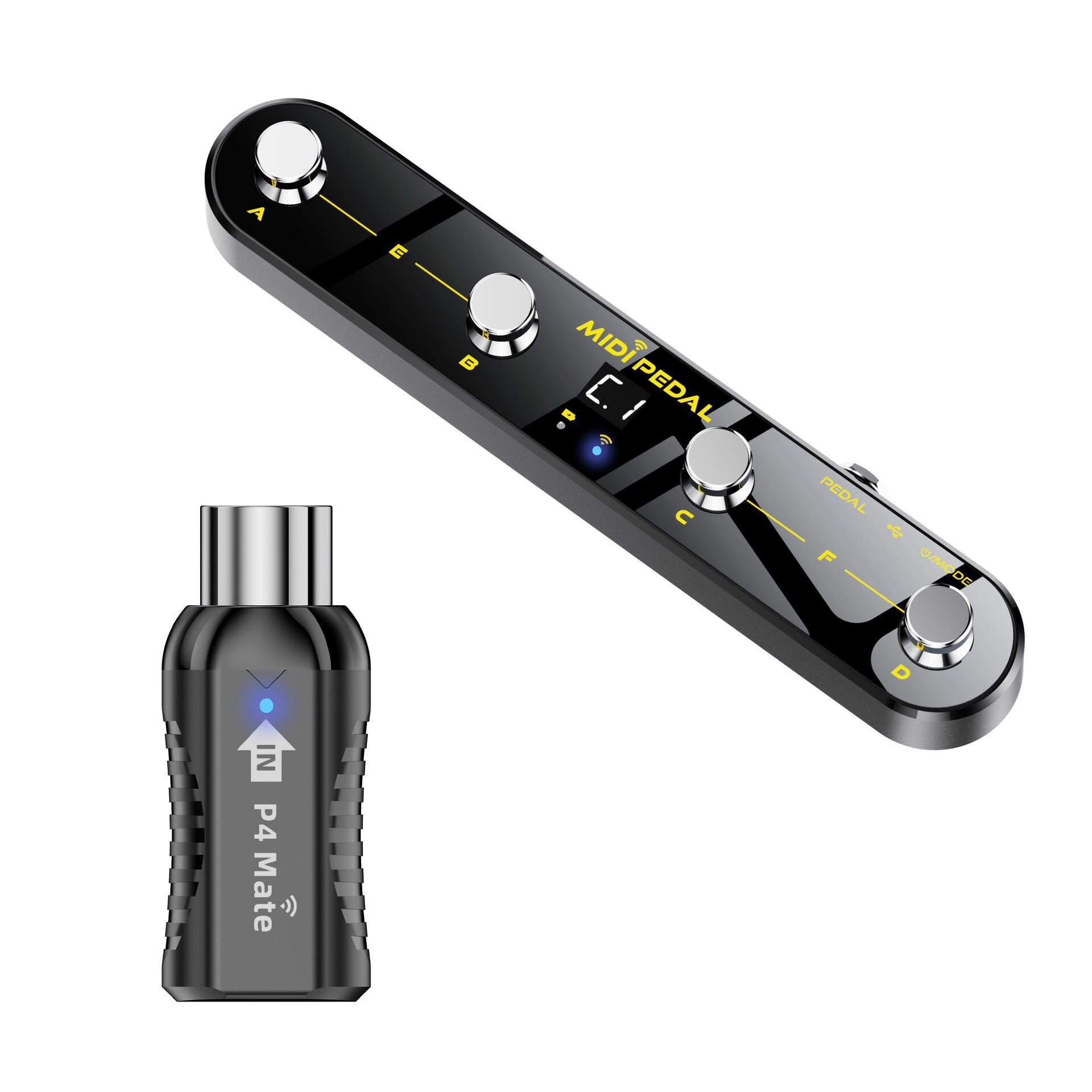 Процессор эффектов P4: беспроводная программируемая MIDI-педаль для гитары и клавишных с USB-C и Bluetooth 5.3, для студии, концертов и живых выступлений, совместима с DAW Cubase и Logic Pro