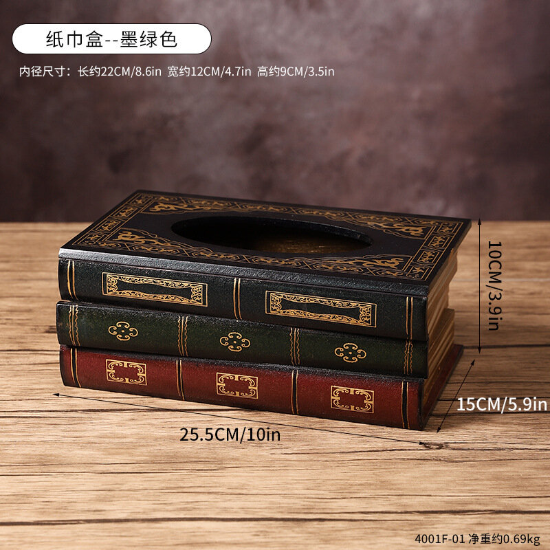 Винтажная коробка для бумажных салфеток, американская креативная коробка для салфеток, легкая роскошь для гостиной, коробка для салфеток в кабинете, коробка для хранения, защита от пыли