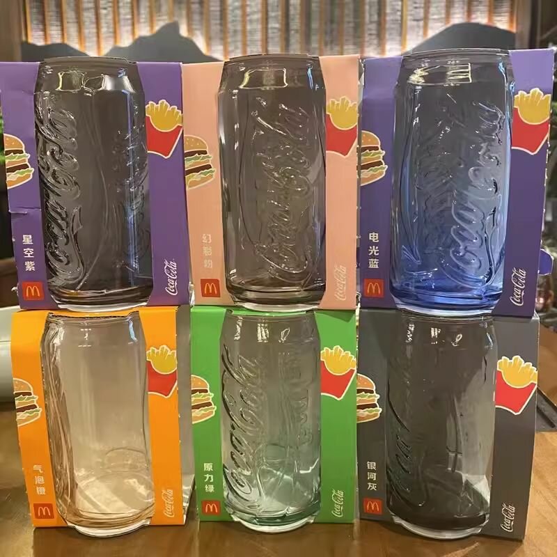 Стакан "Coca-Cola" Стеклянная чашка в форме банки для напитков 350 мл 6 шт