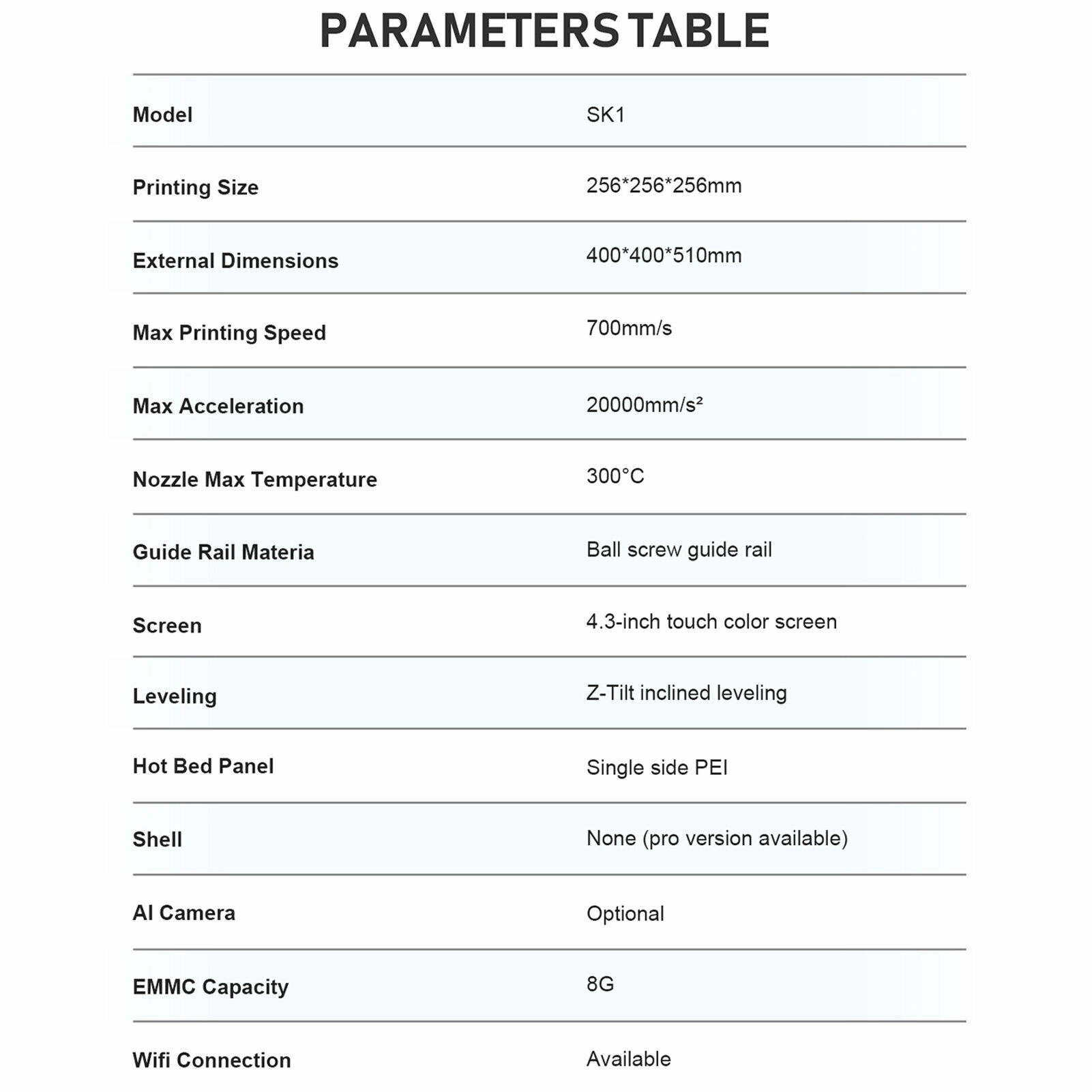 3D принтер Two Trees SK1, 700мм/с, Klipper, WiFi, автоуровень, PEI+PEY платформа