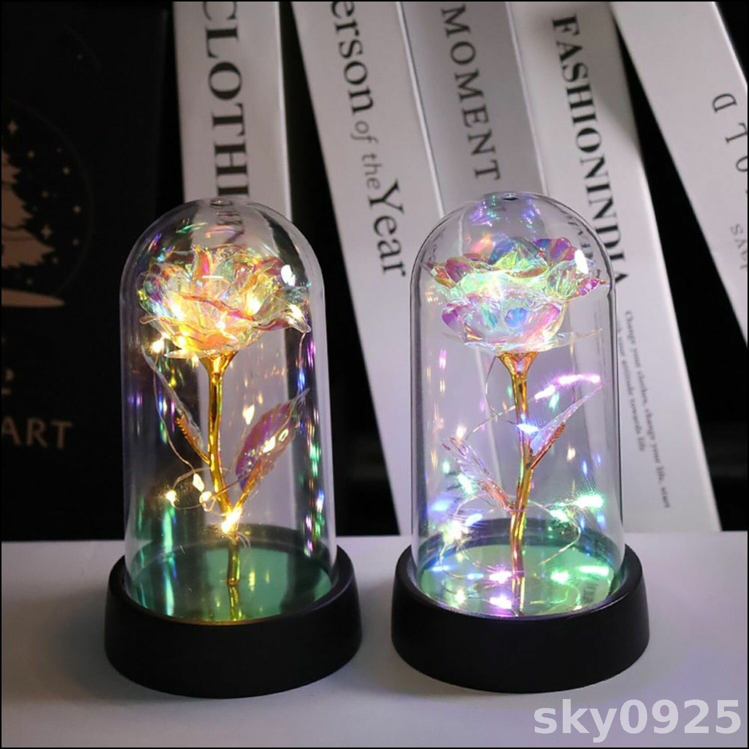 Набор Розы В Колбе С Подсветкой, Светильник Декоративный, ночник