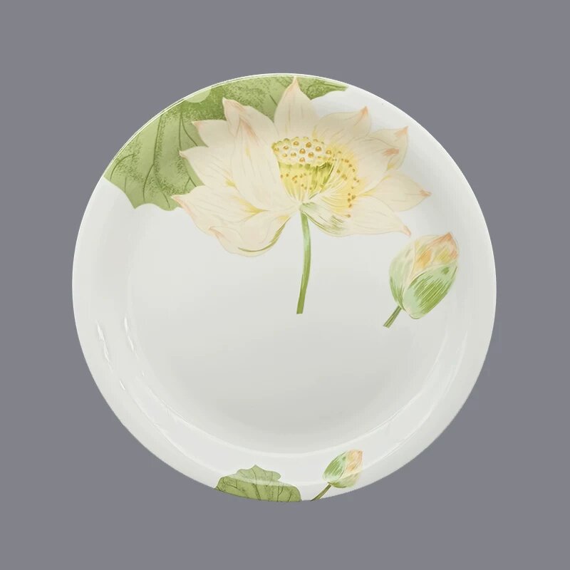 Тарелка для супа из тангшанского костяного фарфора, 9inch см, неглубокая, без свинца, керамическая, в западном стиле,