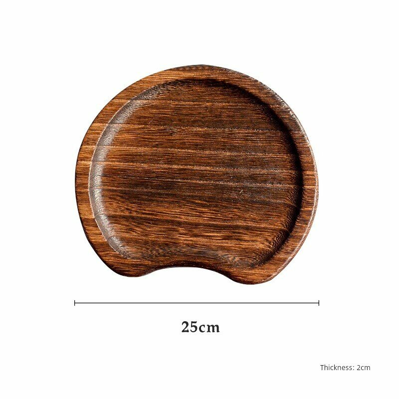 Средний полумесяц из дерева павловнии для фруктов и пирожных - диаметр 25 см