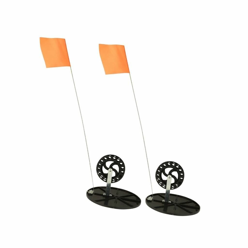 Набор флажков для зимней рыбалки, - Черный диск