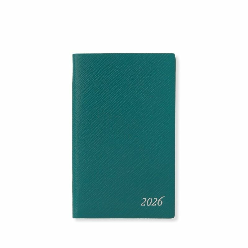 Smythson Ежедневник 2026 Panama Weekly Diary with Pocket, Petrol
