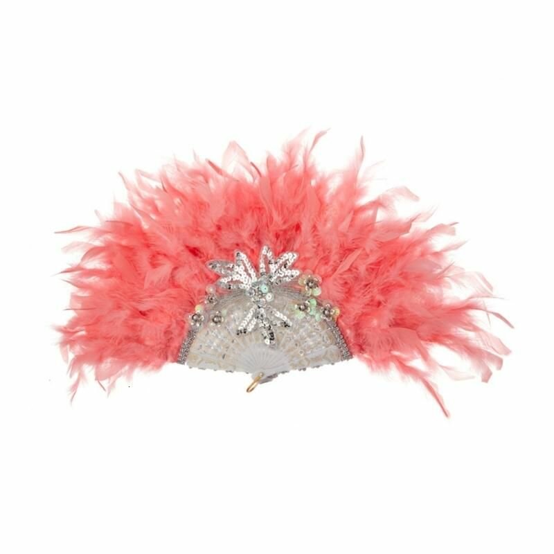 Складной веер для танцев, свадьбы, декораций, Розовый