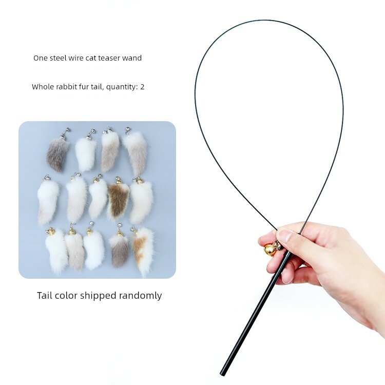 Новая игрушка для кошек, натуральный аромат кроличьего хвоста, для нюхания и самостоятельных игр, снятие скуки, сменная
