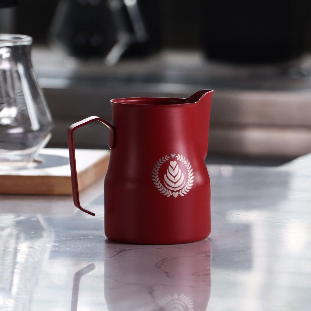 ✅Длинный носик итальянского кофейного молочного вспенивателя из нержавеющей стали, большой кувшин для латте-арта, кувшин с краном, чашка для латте-арта, чашка для вспенивания молока с тефлоновым покрытием