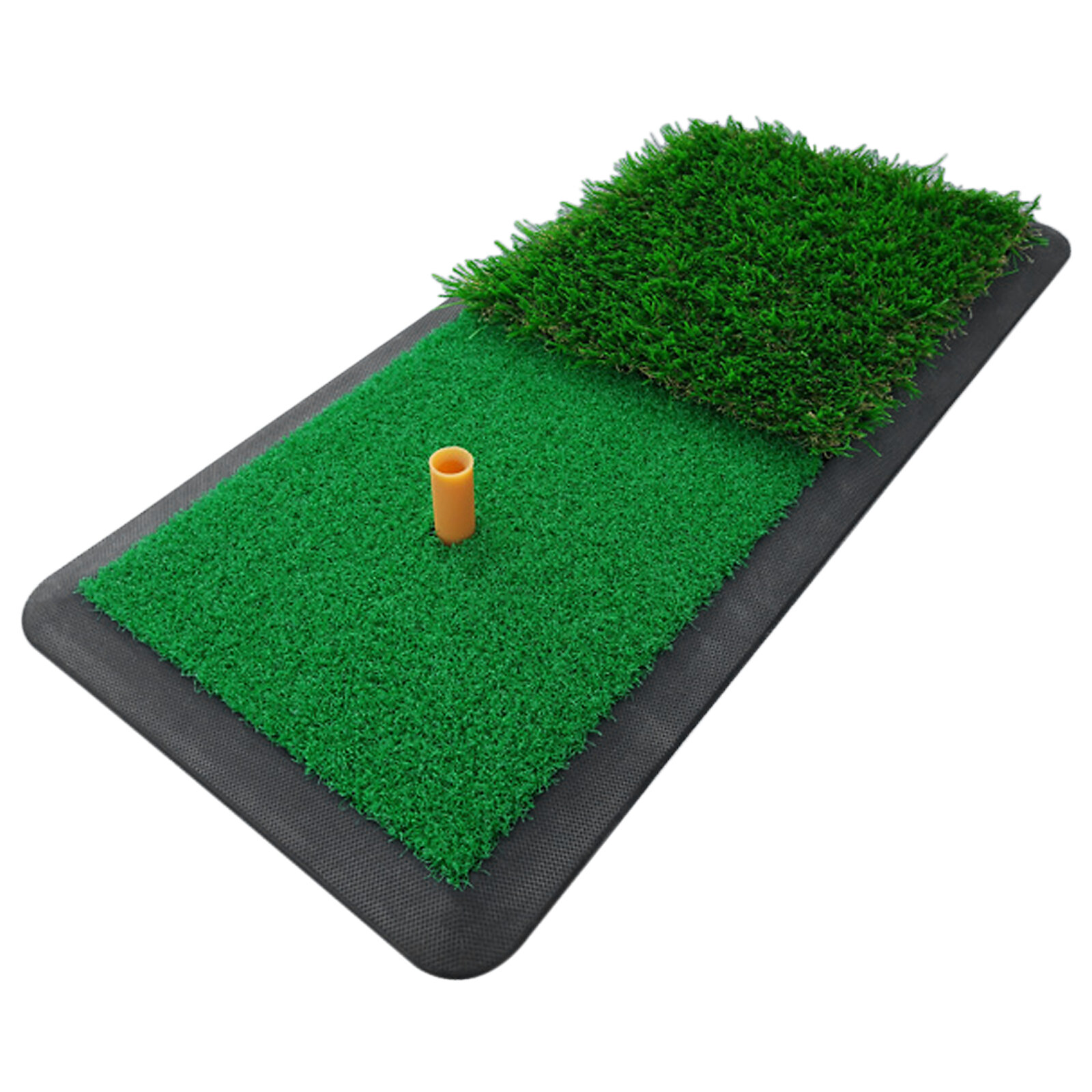 Гольфовый мат для удара с резиновым держателем для тира гольф-туалетные принадлежности для вождения чиппинга и пати гольф-саженая трава для помещений и улицы Материал ПП трава резина Тип одинарная дернина/двойная дернина/тройная дернина Цвет зеленый