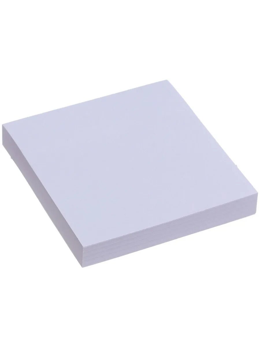 Блок с липким краем 76 мм х 76 мм, 100 листов, белый