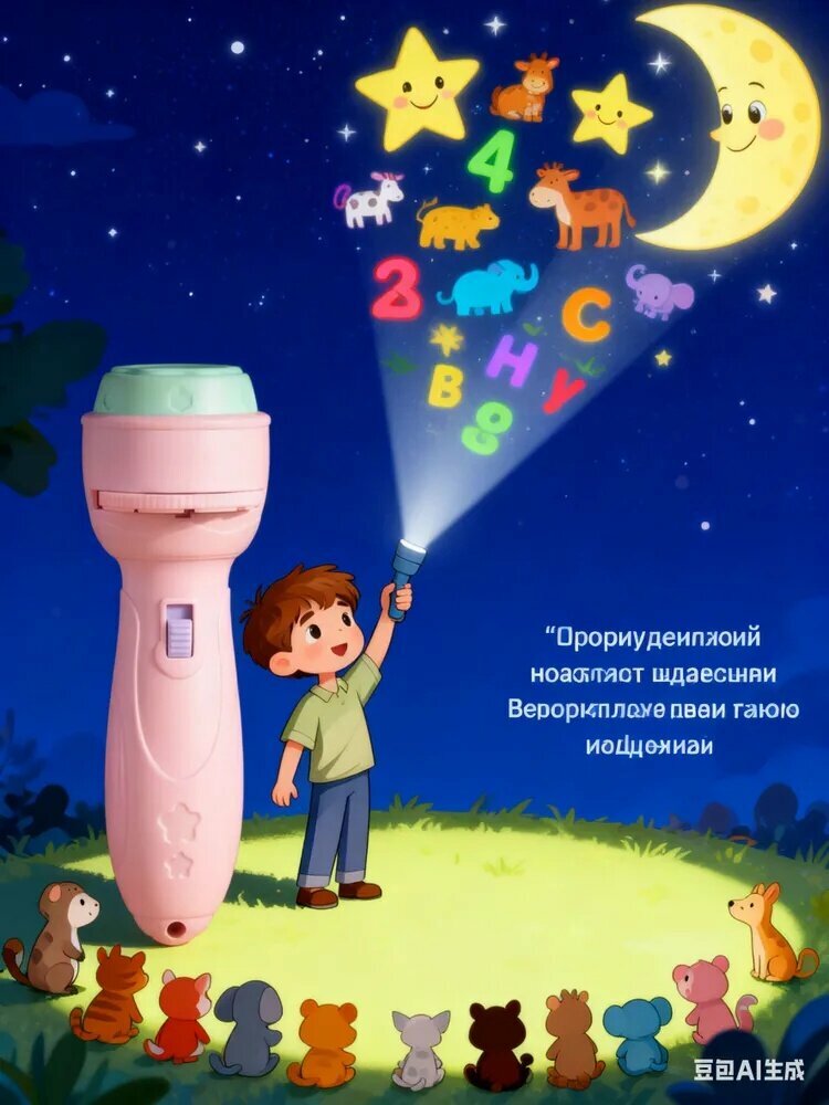 Детский проектор-фонарь: 6 карточек с 48-мя разнообразными узорами, высококачественный веселый проектор