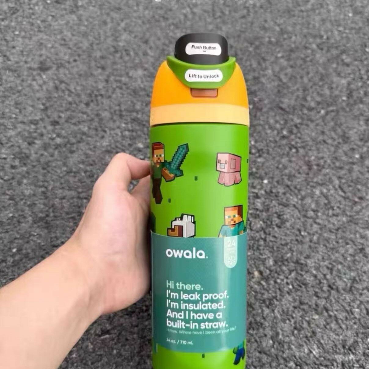 Новая бутылка для воды Owala Vacuum 32oz, спортивная бутылка из нержавеющей стали 304, изолированная кружка, портативная ручка, соломинка для улицы