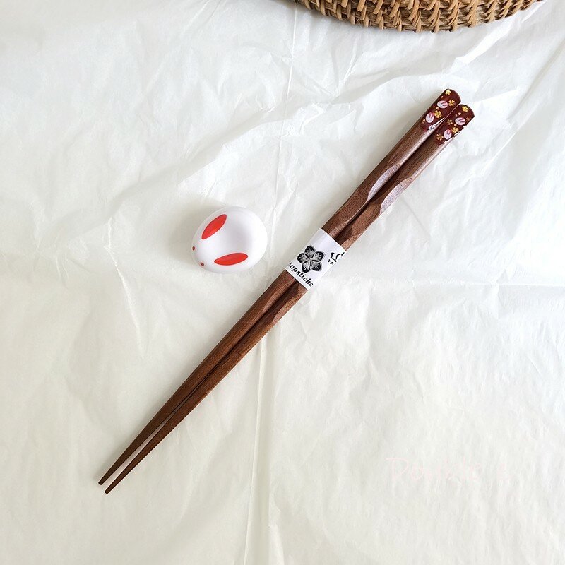 Японские палочки для еды с ручкой в виде кролика из нефрита, железные, деревянные, заостренные, нескользящие, для одного человека, одна пара, домашние, для пар, набор из 2 пар, устойчивые к плесени, палочки для суши