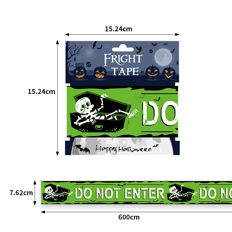 Декорация на Хэллоуин, изолирующая предупреждающая лента, предупреждающая лента для европейского и американского фестиваля призраков, декорации для вечеринки, предупреждающая линия