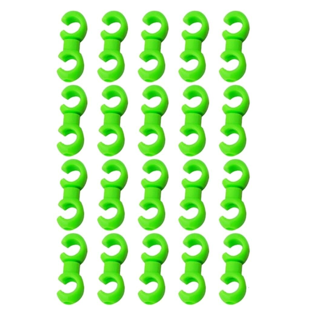 Крепления для троса велосипеда, 20 шт, Зеленый