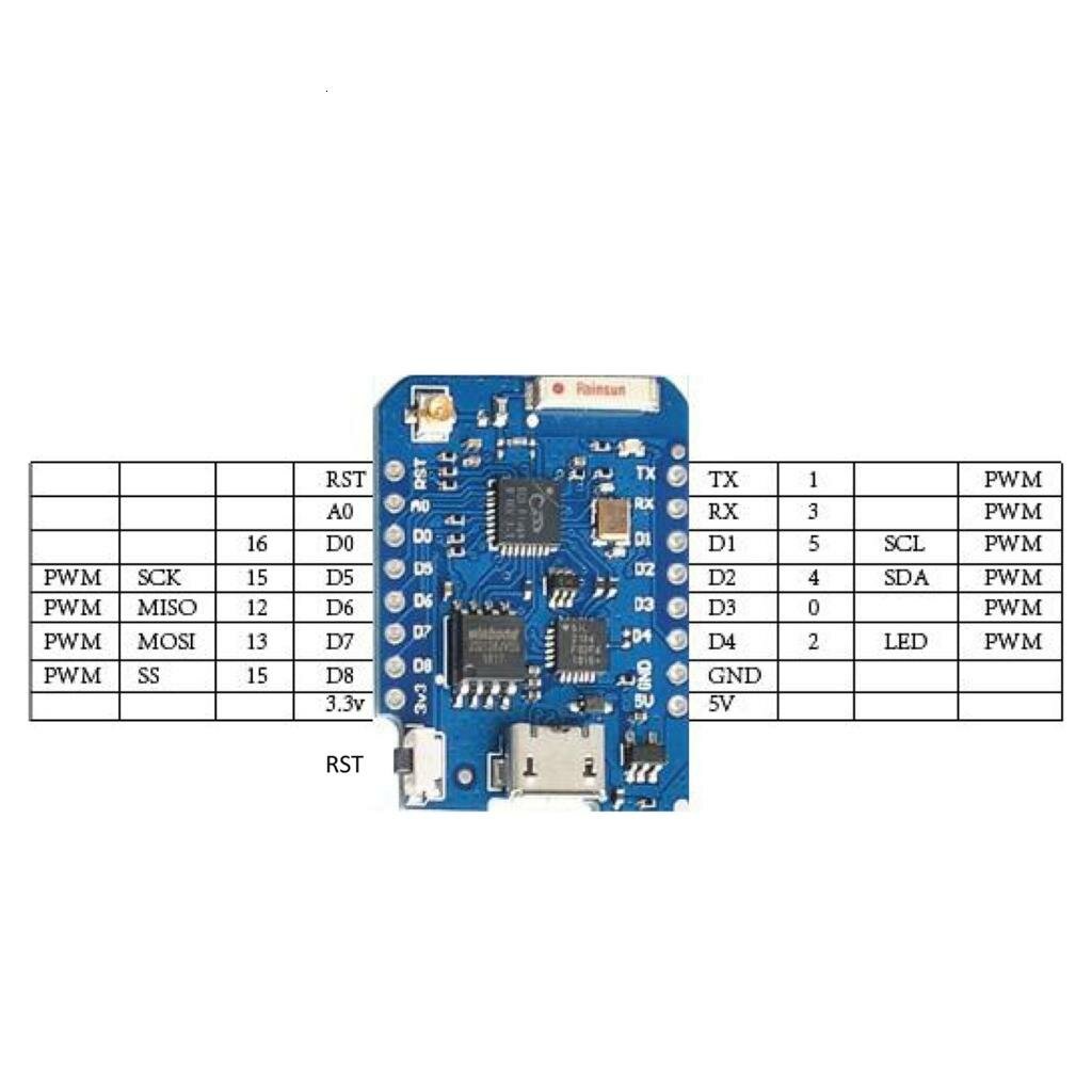 D1 Mini Pro NodeMcu Lua ESP8266 — фото 1