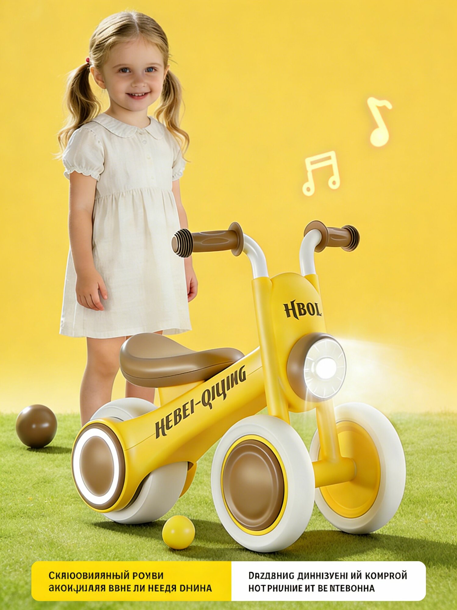 Детский беговел (баланс-байк) без педалей, для малышей от 1 года, игрушка для обучения ходьбе и балансу, подарок на день рождения