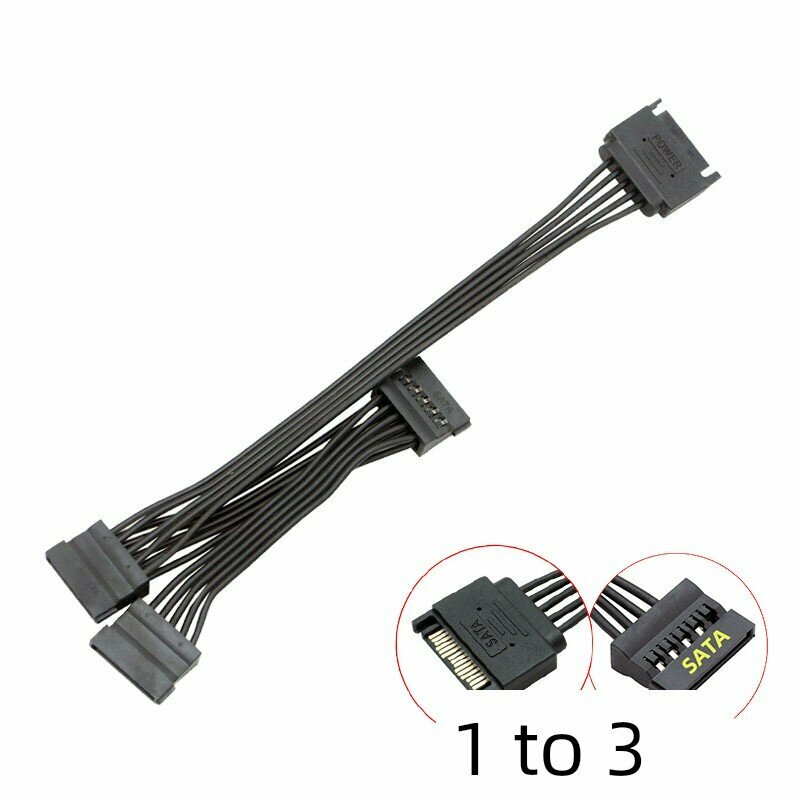 Кабель-разветвитель SATA-SATA с 4-контактным разъемом для настольного компьютера, с несколькими интерфейсами для