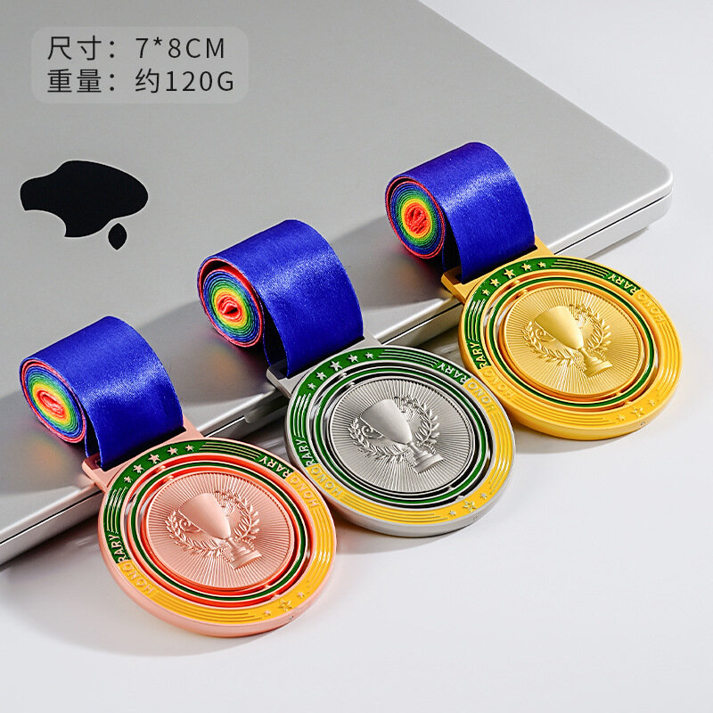 Металлическая медаль, креативная детская табличка, медаль для студентов, спортивные соревнования, баскетбол, футбол, бадминтон, высококачественная медаль