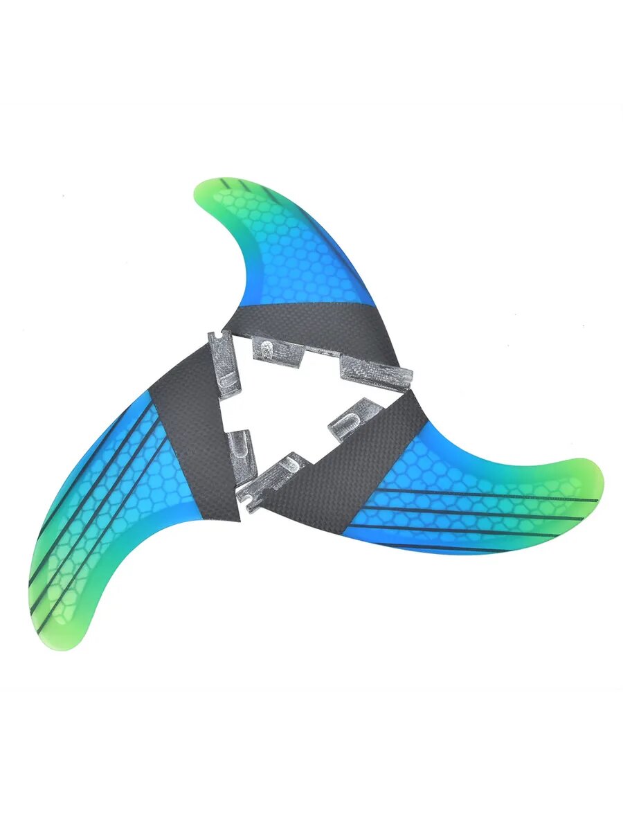 Стильная сине-зеленая доска для серфинга с градиентом из