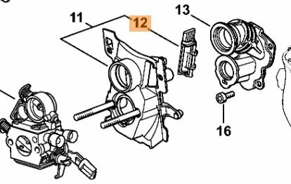 Заслонка MS211 оригинал