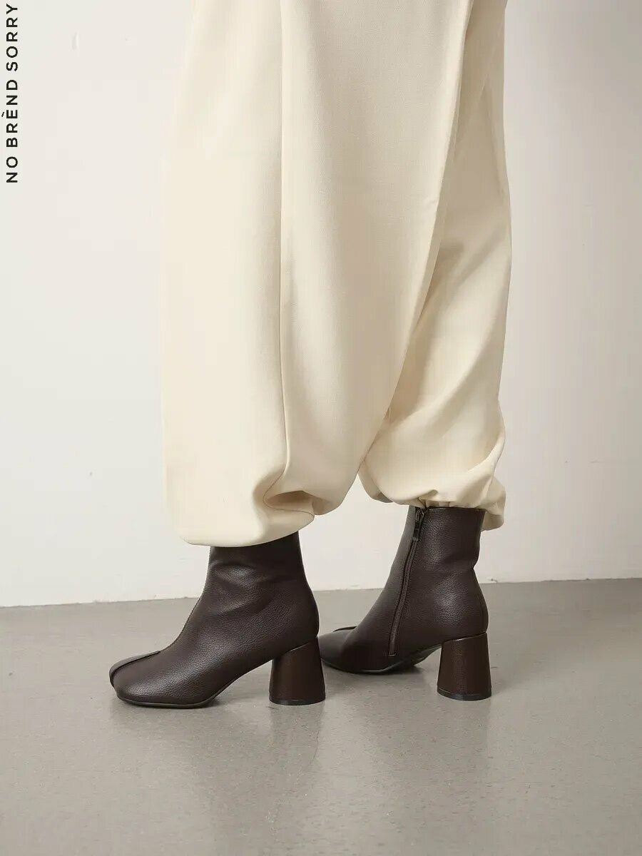 Полуботинки Ботильоны таби кожаные ботинки на каблуке