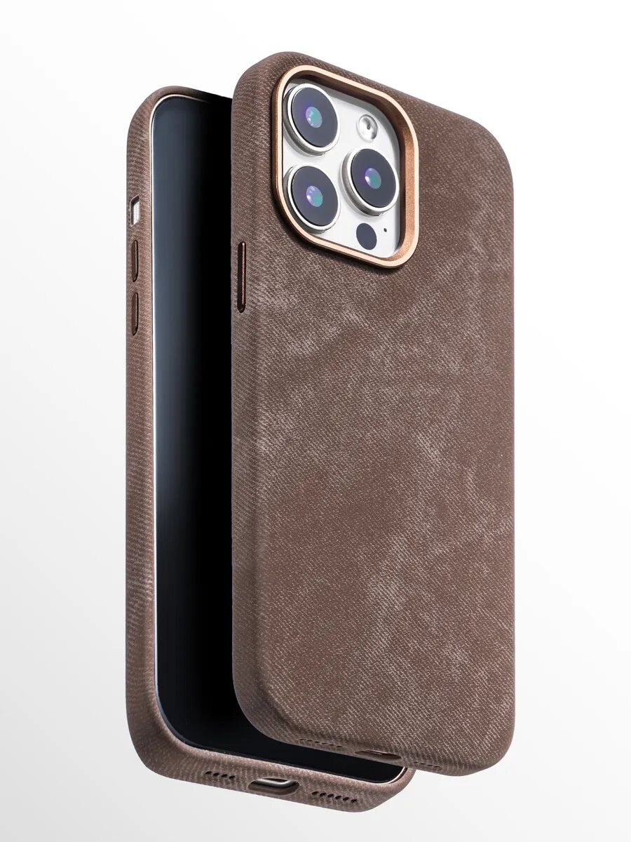 Чехол О'Кейси, для iPhone 13 Pro Max, с защитой камеры, коричневый