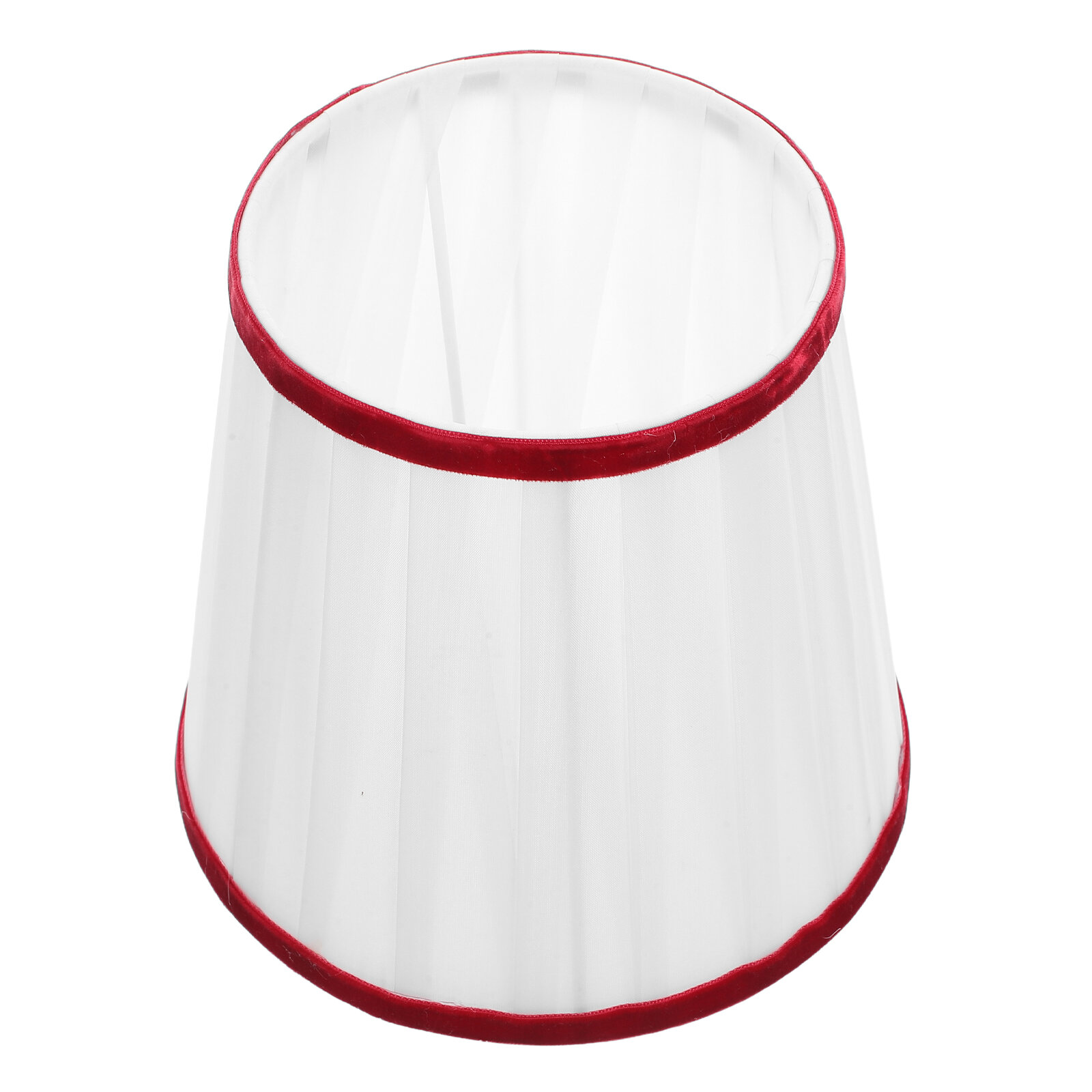 Красный тканевый абажур с плиссировкой из ткани и металла для настольных ламп и декора