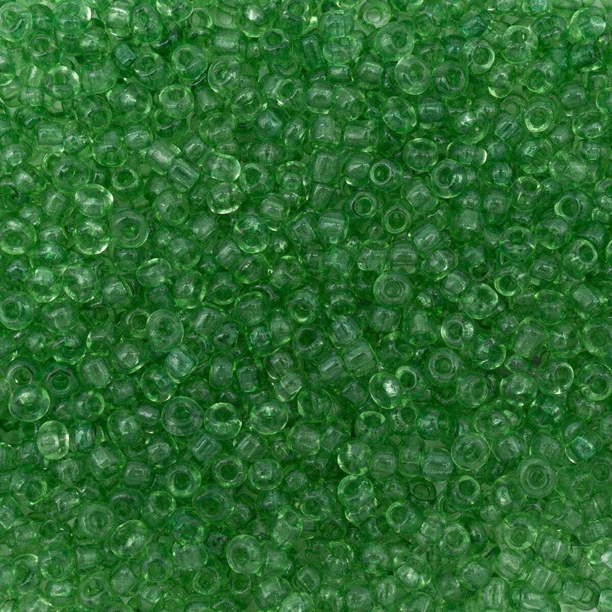 Бисер для плетения 11/0, 20г*10 упак, стекло, Astra&Craft (19А светло-зелёный, прозрачный)