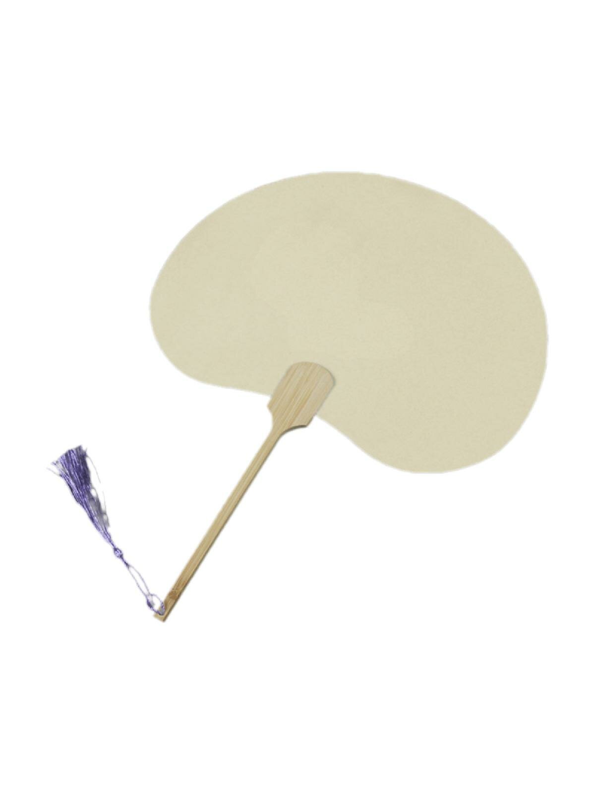 Пустой веер из рисовой бумаги, Китайский Круглый веер для рисования, Пустой Веер с граффити