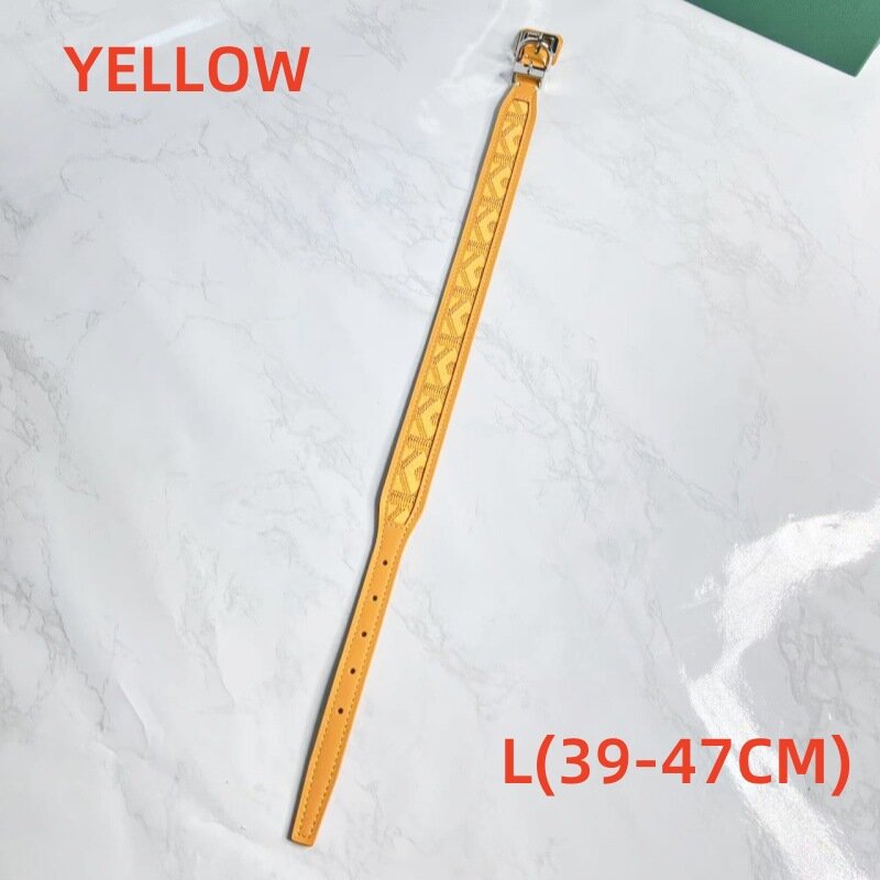 Ошейник для собак из кожи PetCollar, маленький и средний, товары для домашних животных Goyard, ошейник для кошек и французских бульдогов, маленький