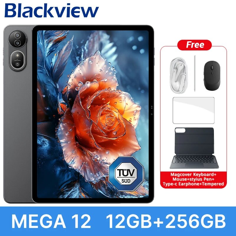 Планшет Blackview Mega 12, 12.2", 8/256ГБ, Wi-Fi+5G, Android