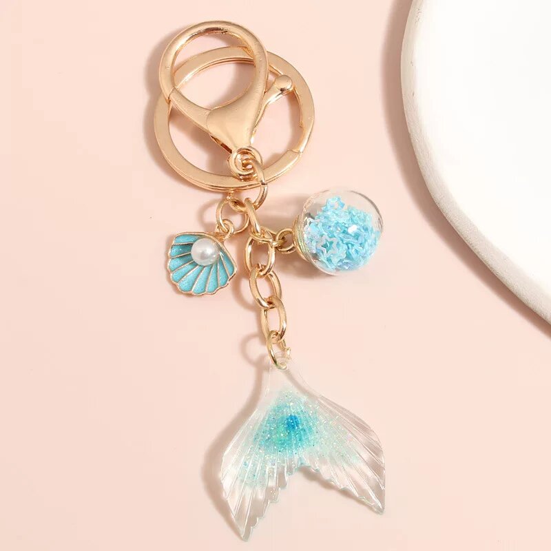 Брелок-подвеска «Русалка» с градиентным эффектом, имитацией рыбьего хвоста и чешуи, для рюкзаков и сумок Брелок-русалка